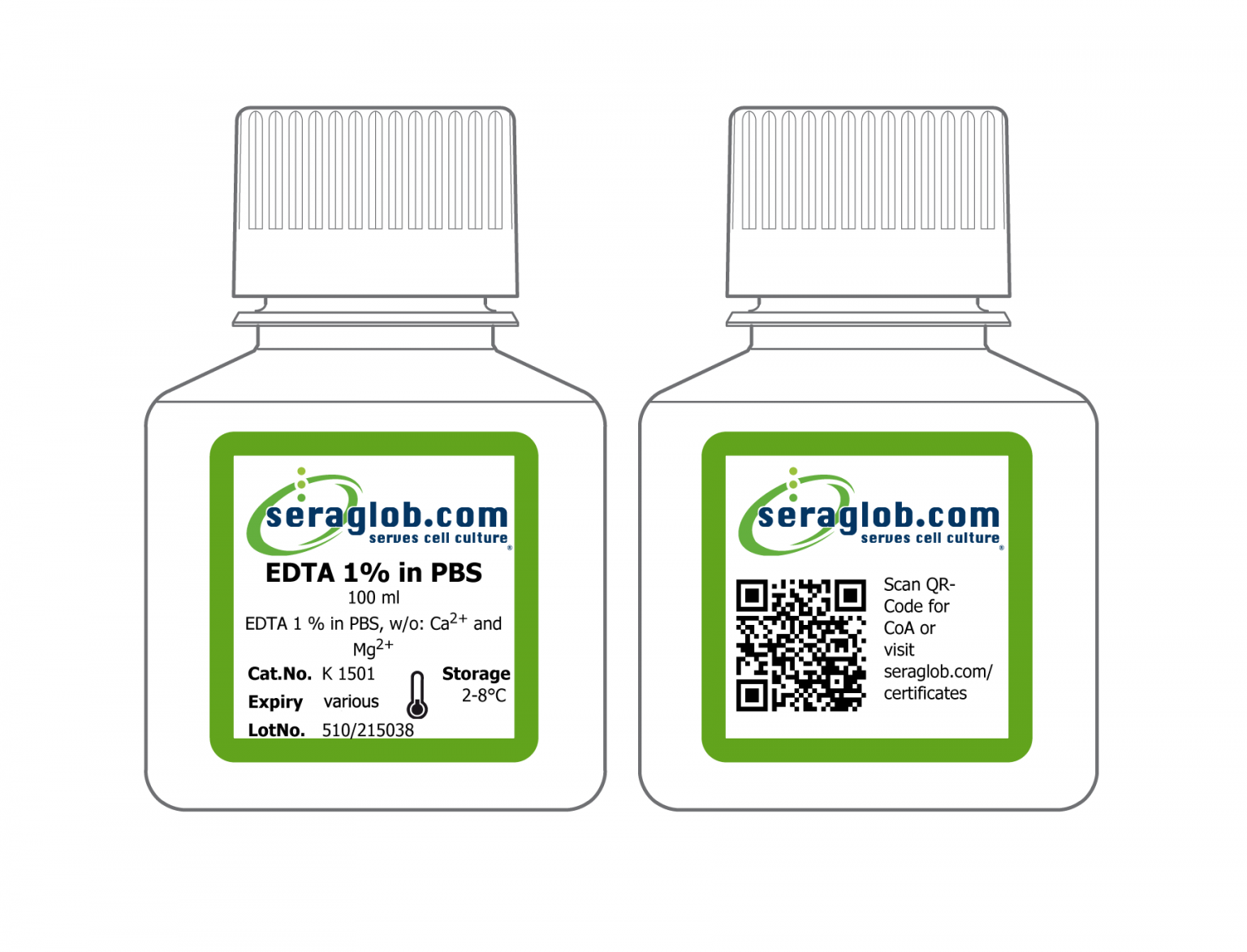 EDTA 1 % in PBS, w/o: Ca2+ and Mg2+ , 100 ml | Bioswisstec