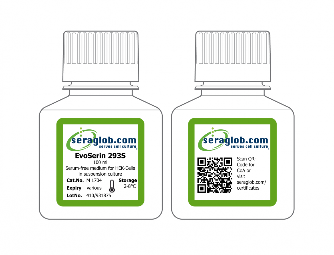 EvoSerin 293S – Serum-free medium for HEK-Cells in suspension culture, 100 ml | Bioswisstec